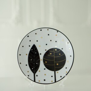 Hand Painted Porcelain Bread Plate. Cozy Personalized Dessert Plate ...