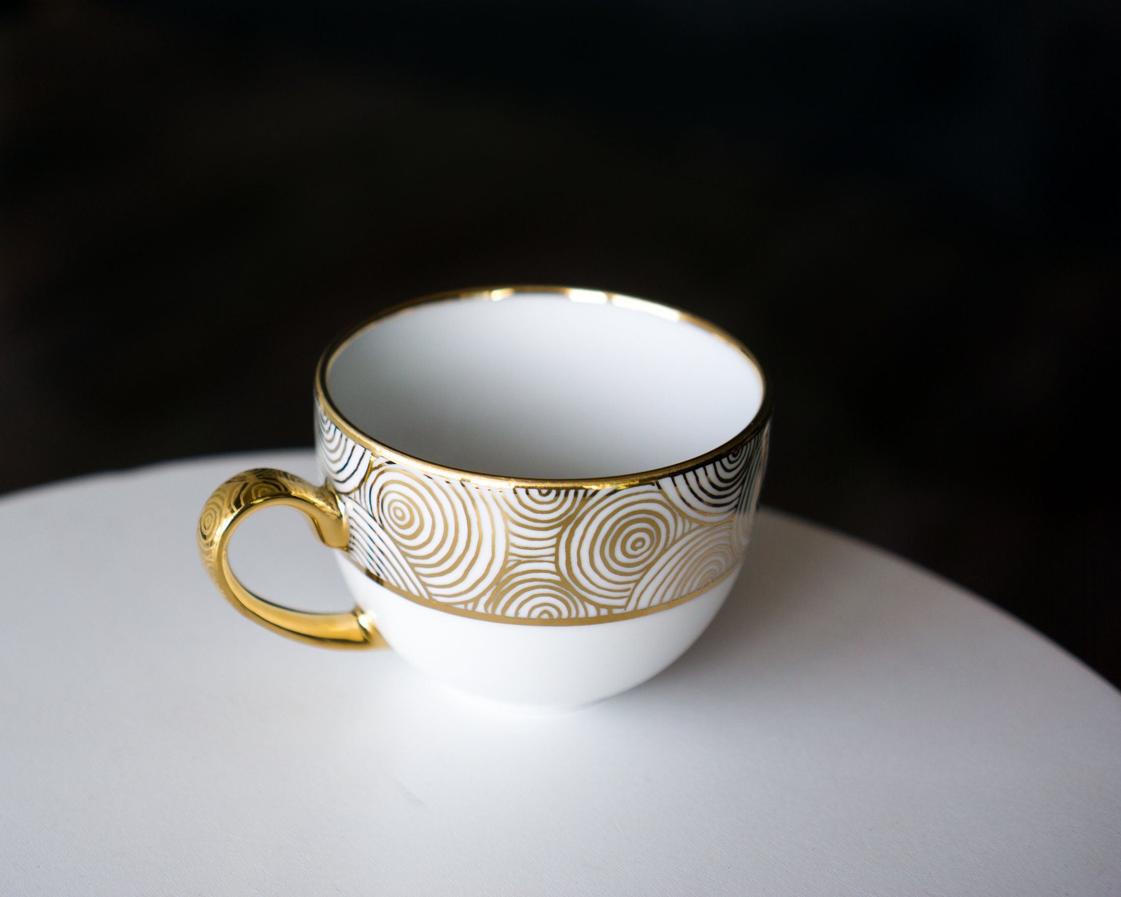 Hand Painted Porcelain Mug With Saucer. Stylish Personalized - Etsy
