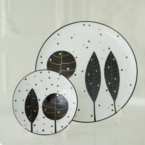 Hand Painted Porcelain Bread Plate. Cozy Personalized Dessert Plate ...