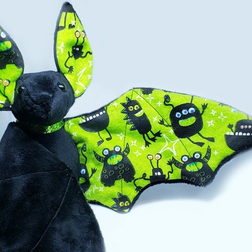 Large Bat Plush Stuffed Animal Beezeeart 'bluey' 16in - Etsy