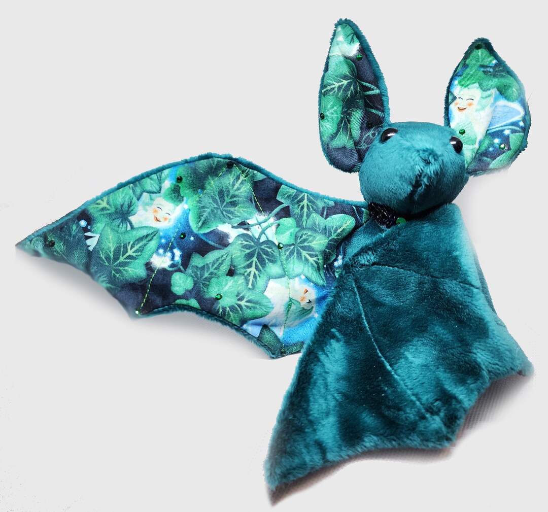 Large Bat Plush Stuffed Animal Beezeeart LIMITED EDITION Green - Etsy