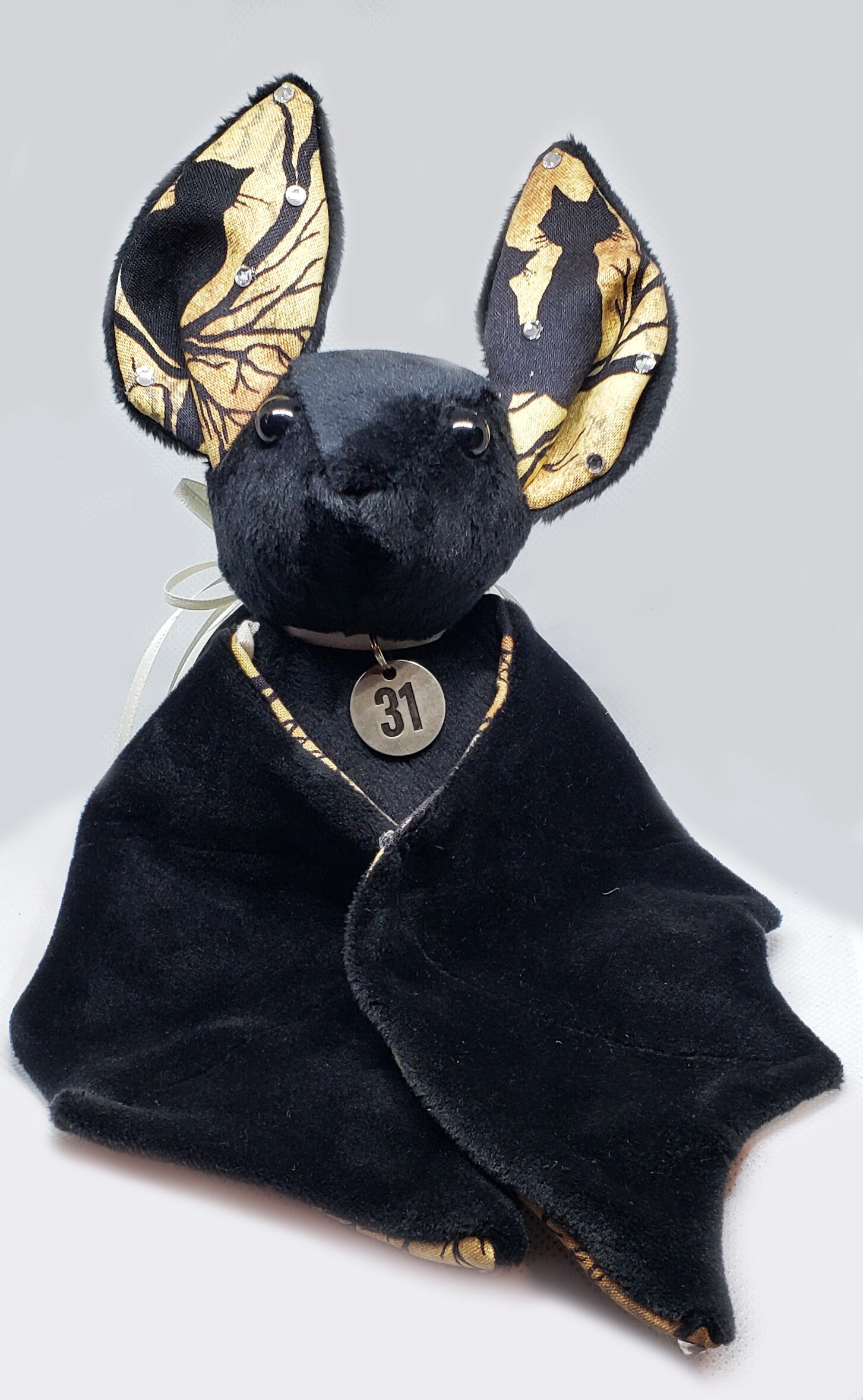 Large Bat Plush Stuffed Animal Beezeeart Black 'moon & Cat' 16in ...