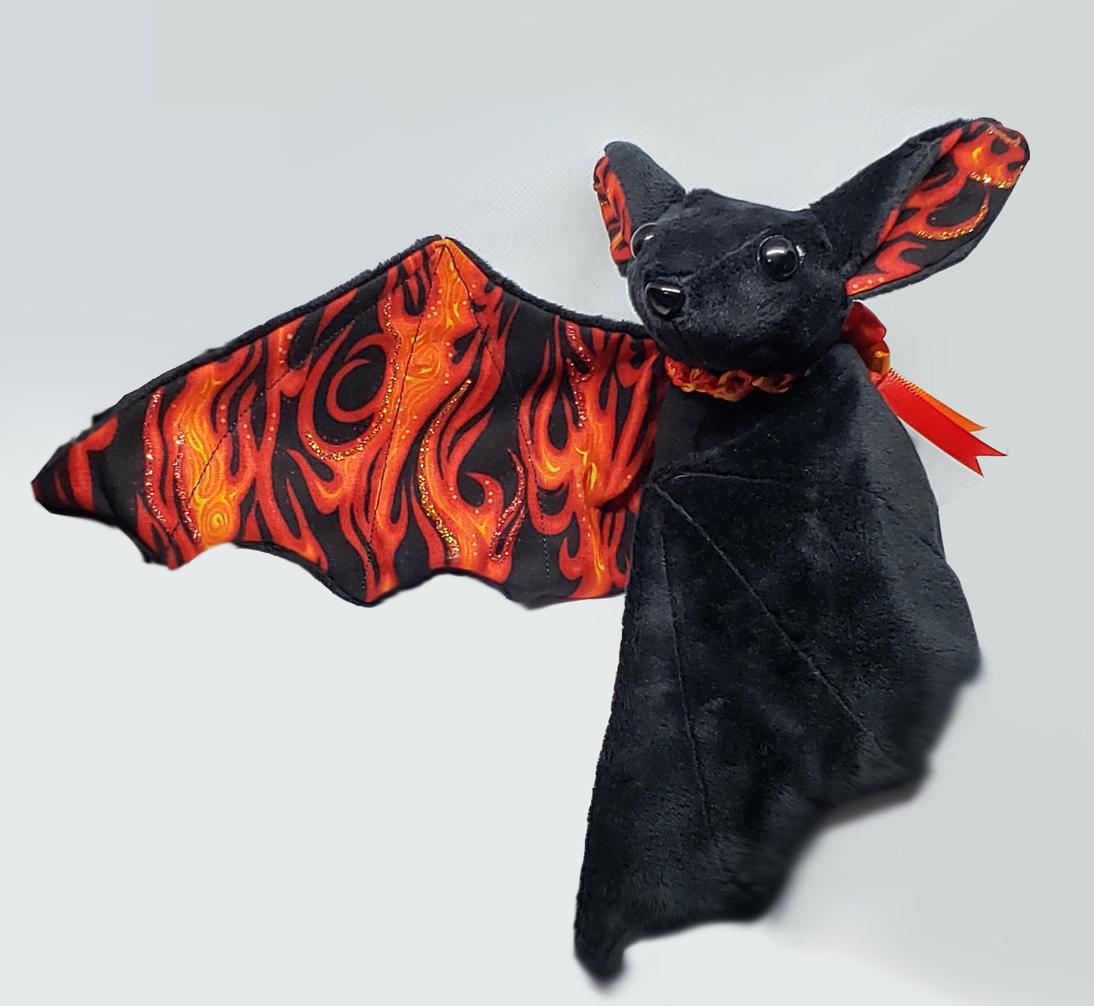 Large Bat Plush Stuffed Animal BeeZeeArt 'Pyro' Fire | Etsy