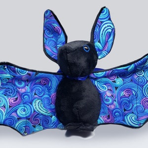 Large Bat Plush Stuffed Animal Beezeeart 'bluey' 16in Wingspan - Etsy