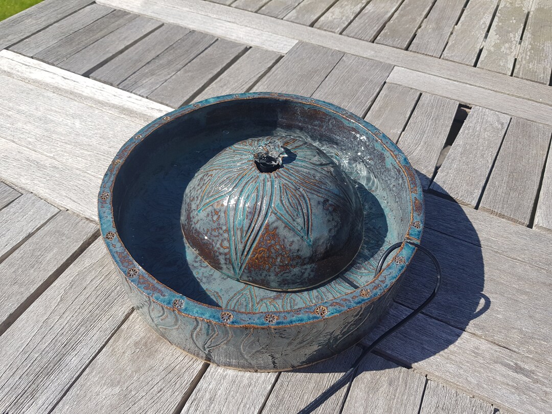 Beautiful Pottery Water Feature - Etsy