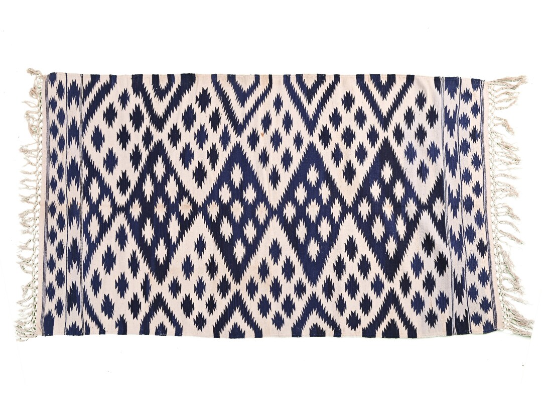 Antique Indian Handmade Traditional Cotton Area Rug Vintage Home Decor ...