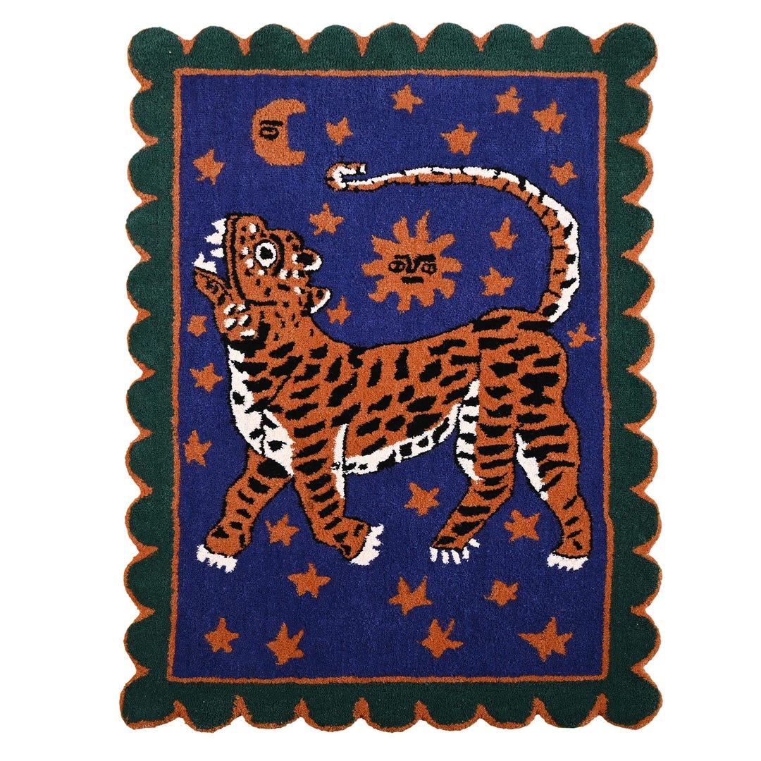 Handmade Wool Tufted Rug Boho Tufted Rug Modern Wool Tufted Carpet ...