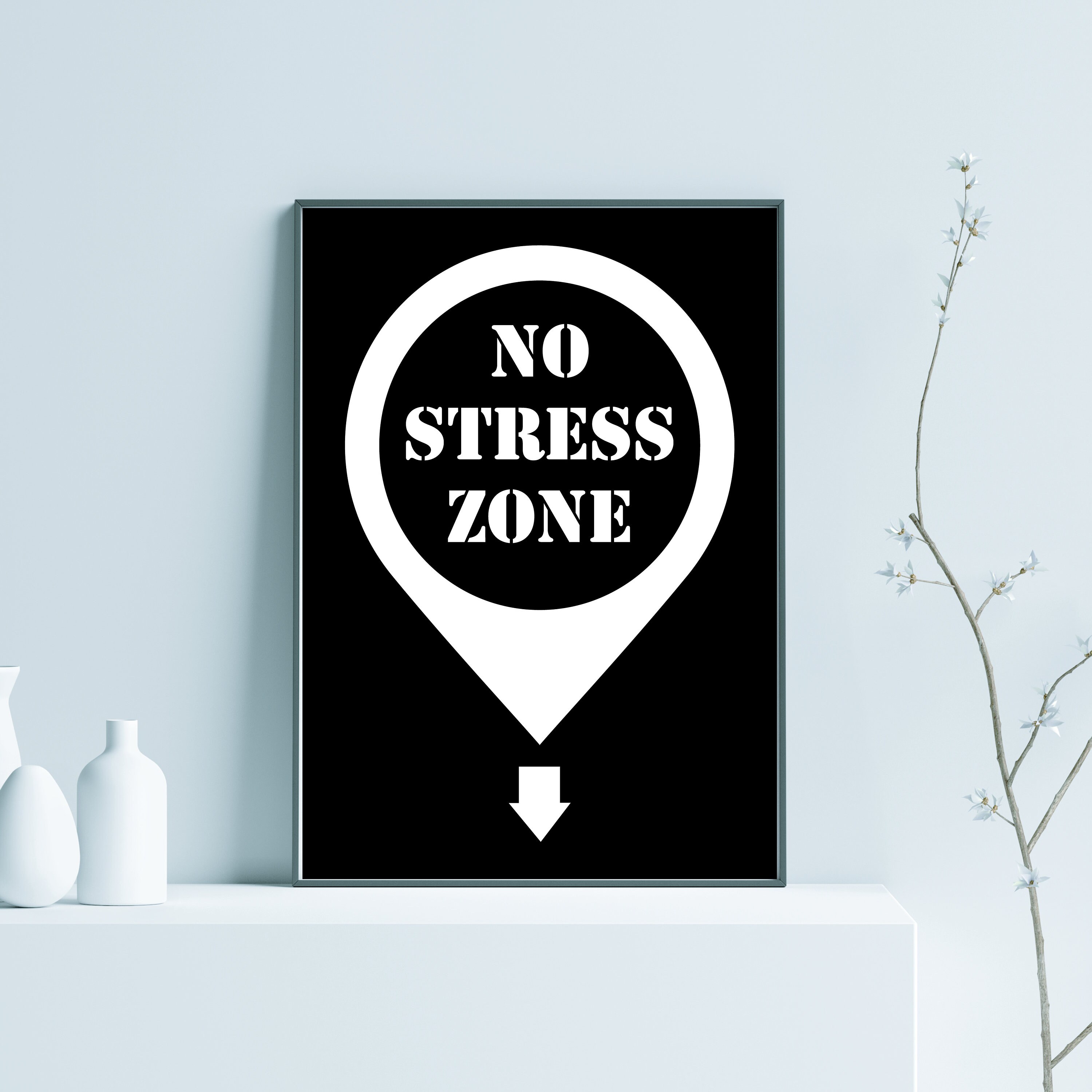 No Stress Zone Digital Instant Download File. Printable Art. - Etsy