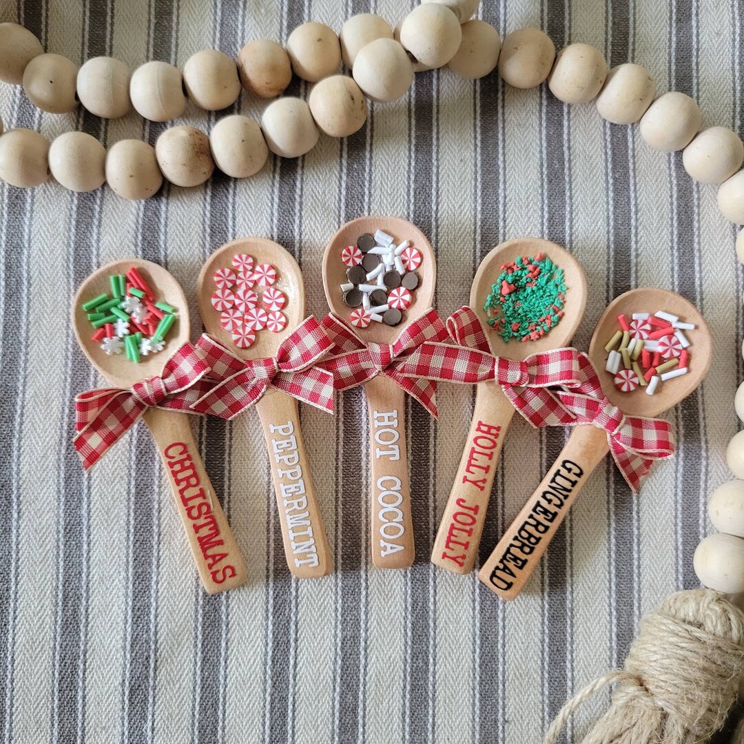 Mini Christmas Spoons Christmas Tiered Tray Decor Mini Spoons Christmas ...