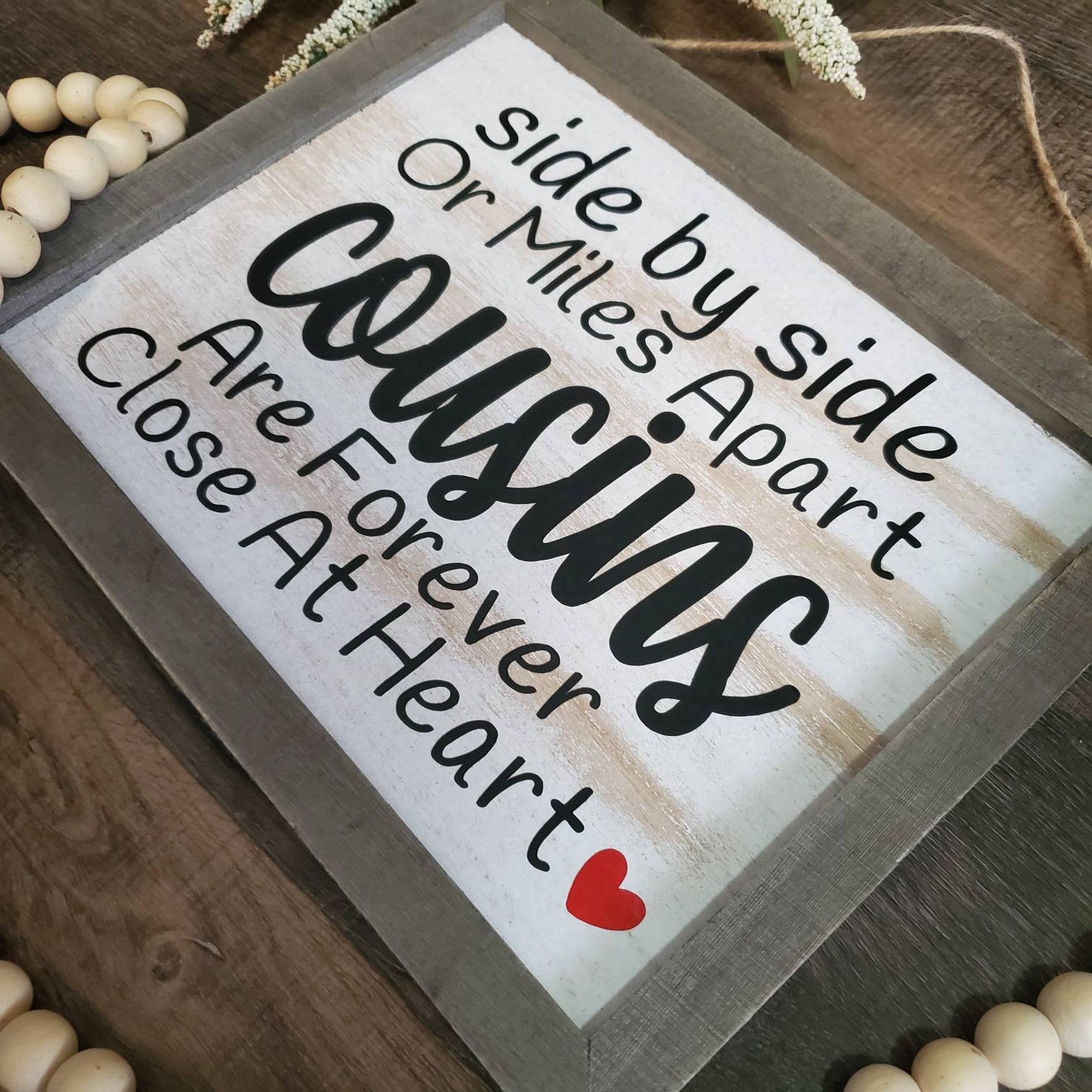Cousins Quotes Cousins Sign Gift for Cousin Side by Side | Etsy