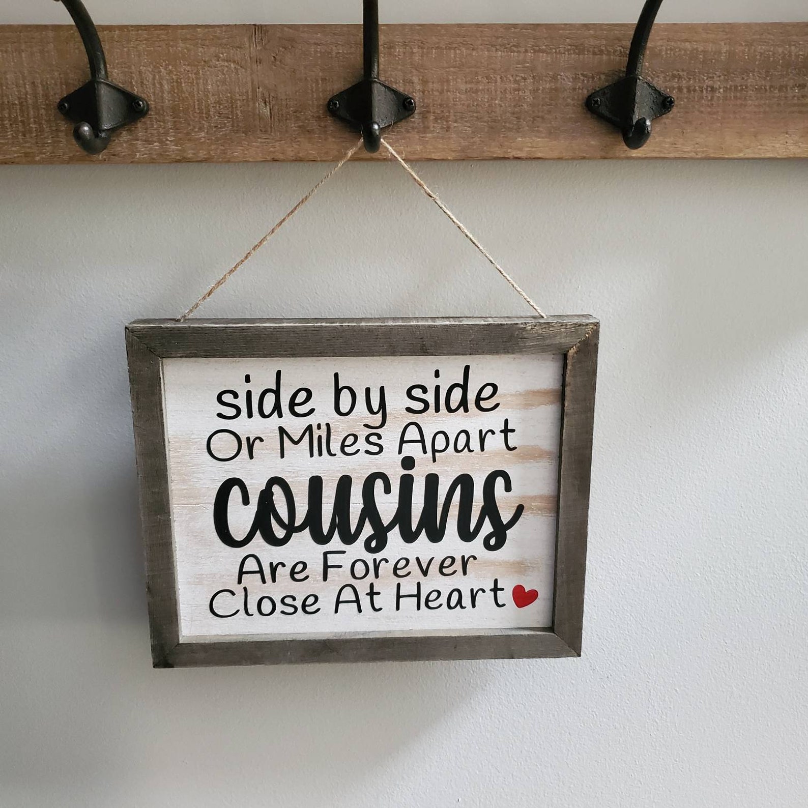 Cousins Quotes Cousins Sign Gift for Cousin Side by Side - Etsy