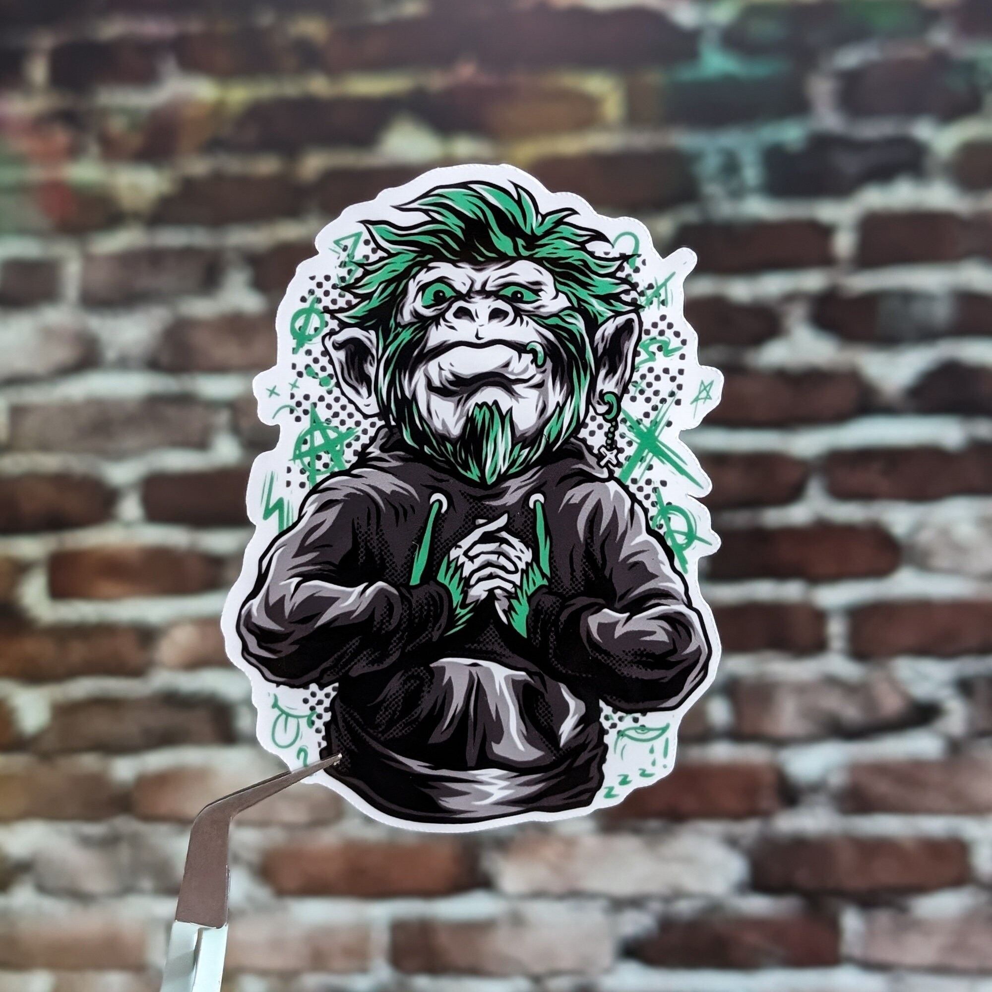 Punk Ape Power Sticker - Etsy