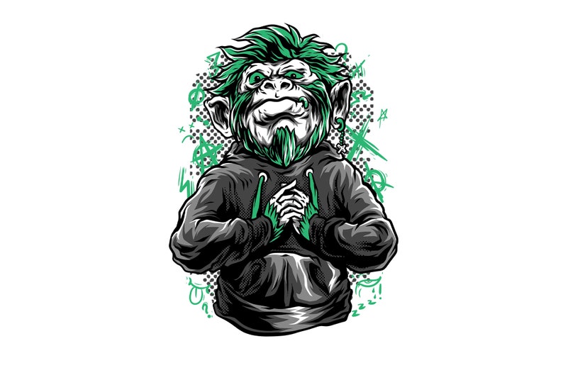 Punk Ape Power Sticker - Etsy