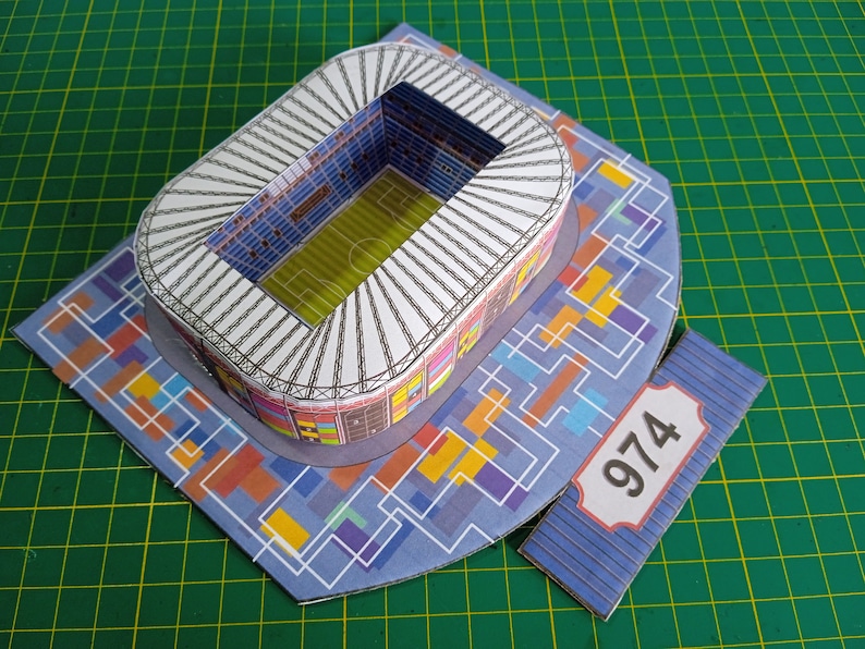 STADIUMS Miniature Papercraft TEMPLATES, Downloadable - Etsy