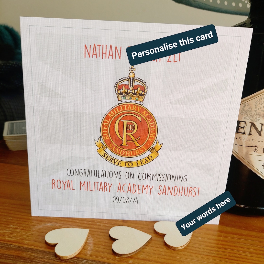ARMY CADET Passing Out Card Private Sandhurst Training Centres British ...