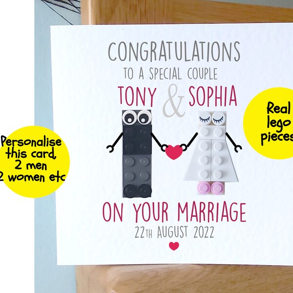 Lego® Wedding Card - Etsy UK
