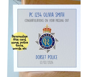 Personalised Police Officer New Job Card, Police Promotion ...