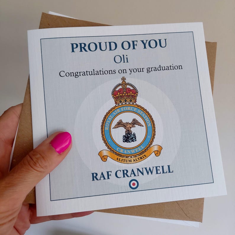 RAF STATIONS Graduation Passing Out New Job Retirement Card Royal Air ...