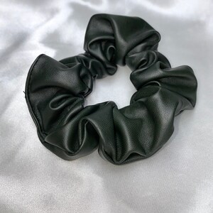 Neutral Faux Leather Scrunchies | Dark Neutral Color Scrunchies ...