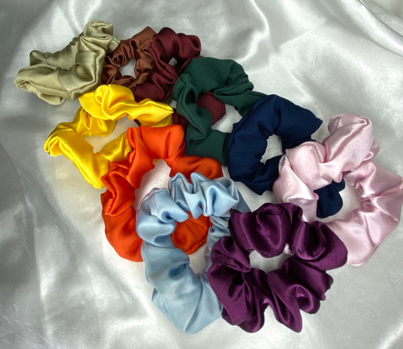 Satin Scrunchies | Small Scrunchies | Satin Colorful Hair Scrunchies ...