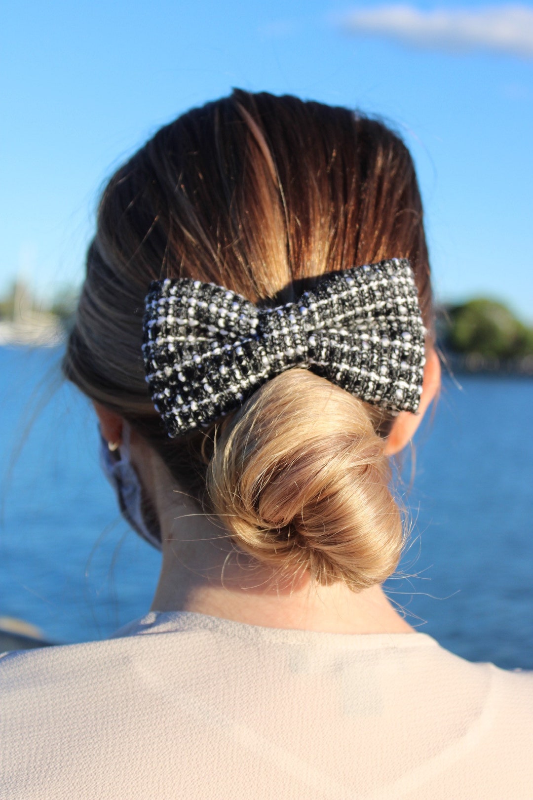 Houndstooth Hair Bows , Houndstooth Barrettes, Hair Bows for Women ...
