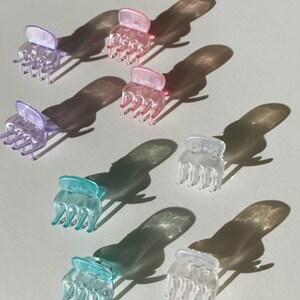 Mini Colorful Y2K Claw Clips / Mini Hair Clips / Mini Clips for Braids ...