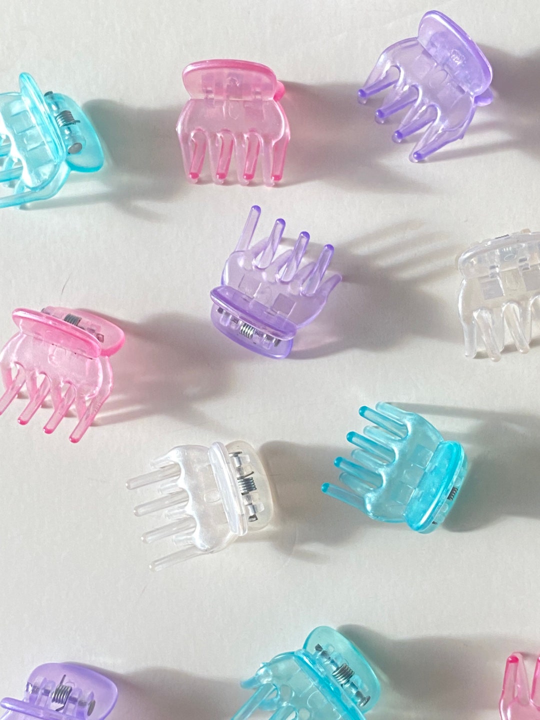 Mini Colorful Y2K Claw Clips / Mini Hair Clips / Mini Clips for Braids ...