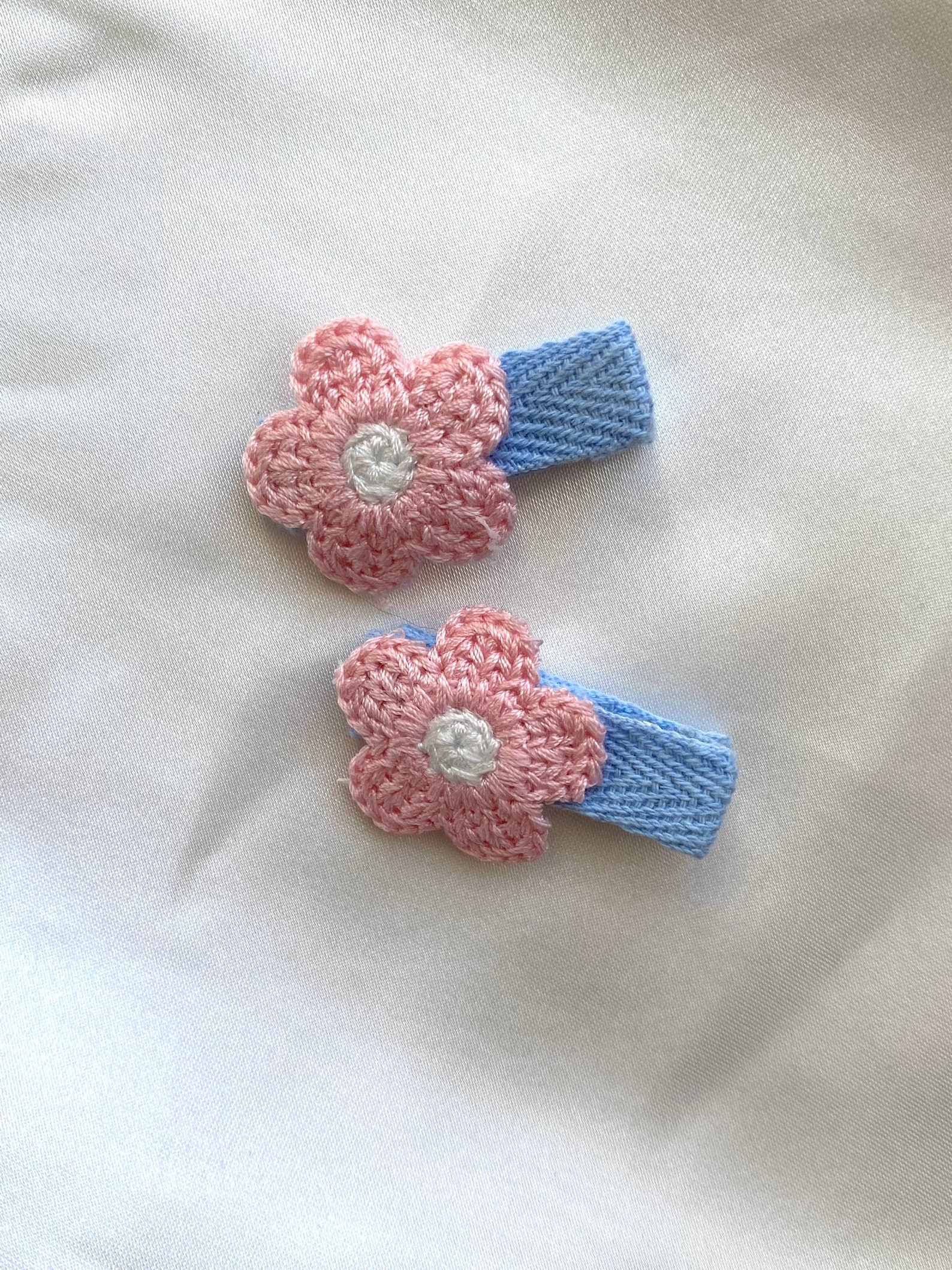 Daisy Crochet Hair Clips Hand Knitted Hair Clips Cute - Etsy
