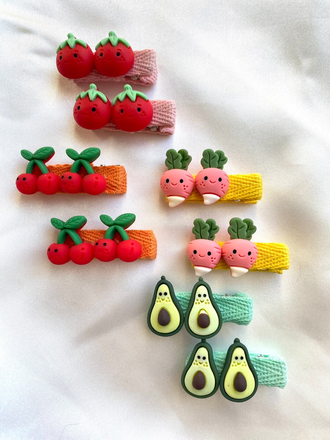 Mini Veggie Fruit Clips | Fruits Hair Clips | Cute Hair Clips for Baby ...