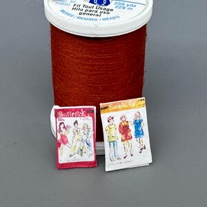 Miniature Sewing Patterns Set of 2 - 1:12 Scale Dollhouse Accessories ...