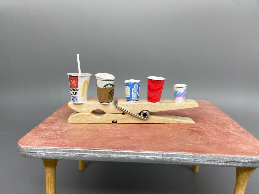 Miniature Disposable Cups Set | 1:12 Scale Dollhouse Accessories - Etsy