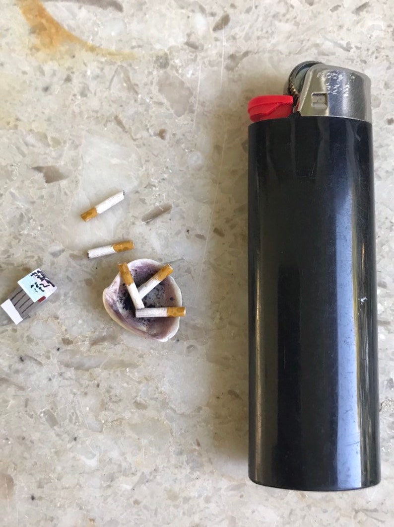 1:12 Scale Miniature Cigarettes and Shell Ashtray With - Etsy
