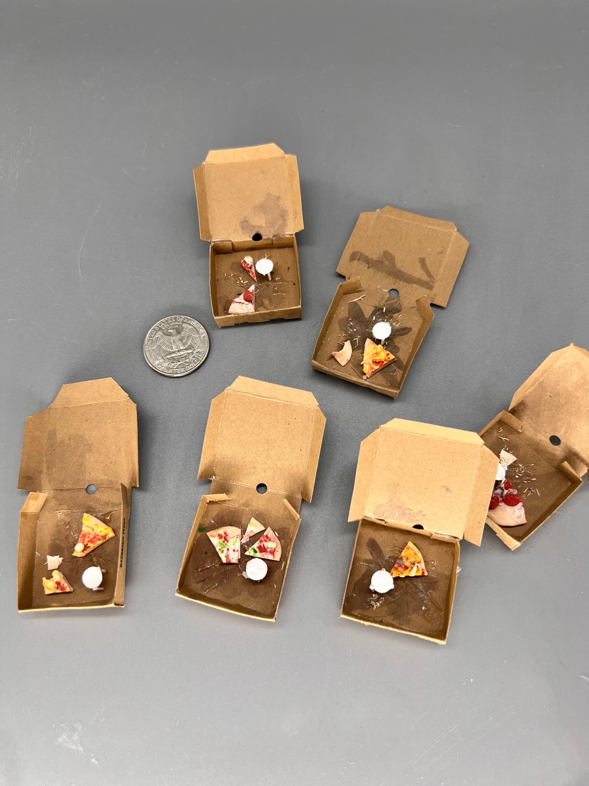 Miniature Pizza Box 1:12 Scale - Etsy