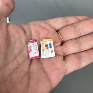 Miniature Sewing Patterns Set of 2 - 1:12 Scale Dollhouse Accessories ...
