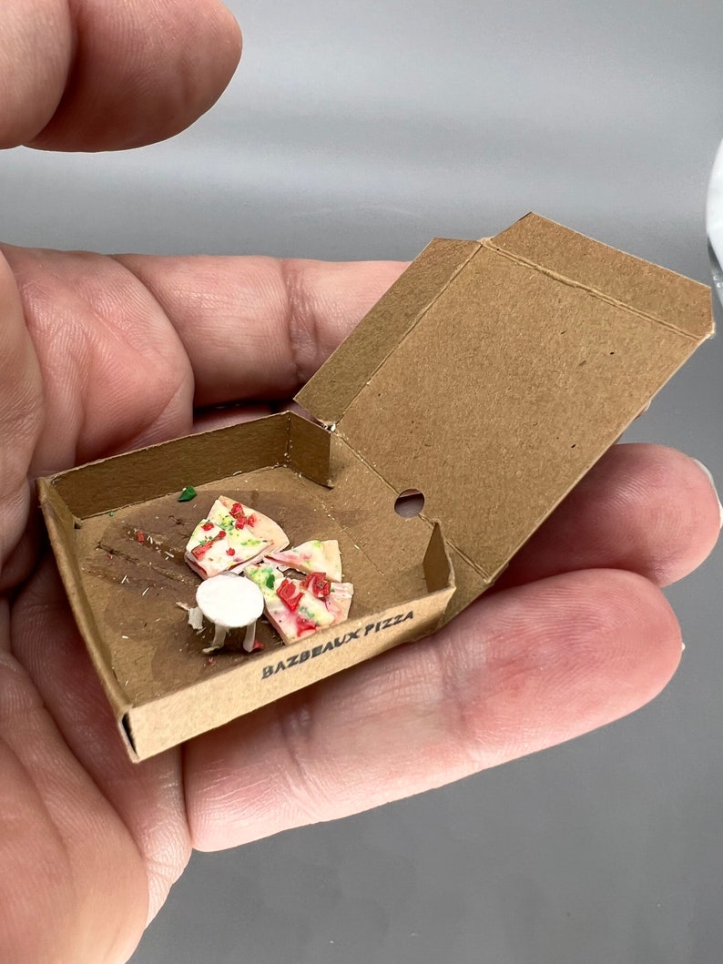 Miniature Pizza Box 1:12 Scale - Etsy