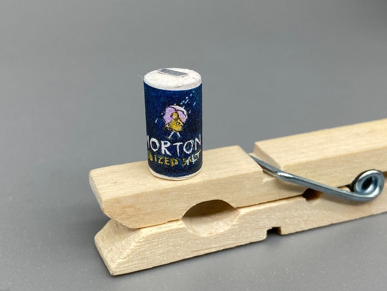 Miniature Morton's Salt Container Replica - Dollhouse 1:12 Scale ...