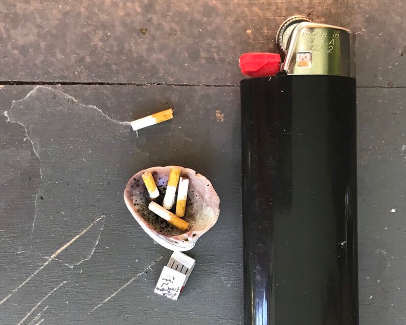 1:12 Scale Miniature Cigarettes and Shell Ashtray With - Etsy