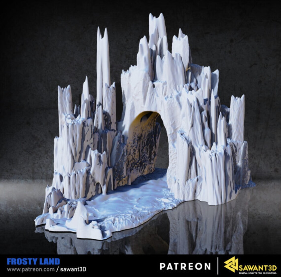 Ice Cave Terrain for RPG and Tabletop Games 3D Printed in | Etsy