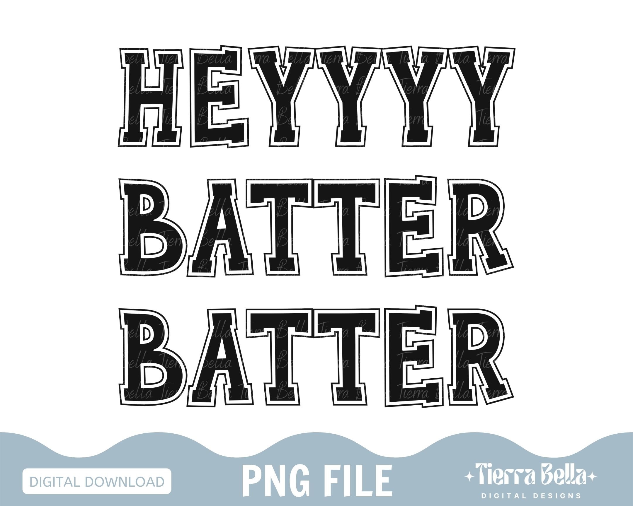 Heyyyy Batter Batter PNG Hey Batter Batter Retro Baseball - Etsy