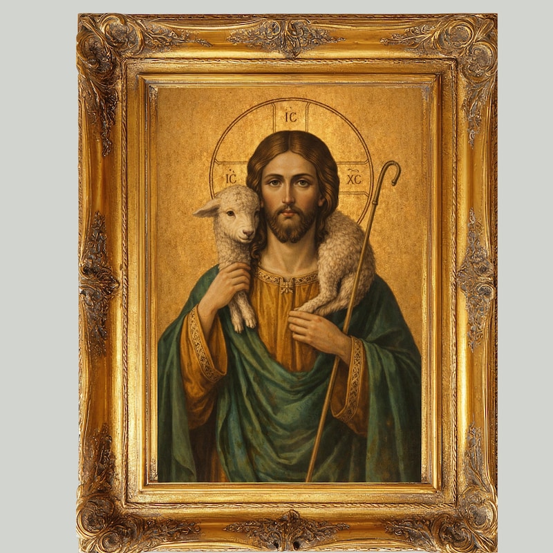 Christ Good Shepherd Icon - Etsy