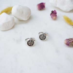 Antique Silver Snake Stamp Signet Ring, Boho Simple Chevalier Ring ...