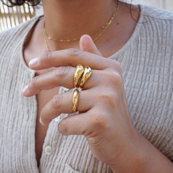 Organic Gold Ring - Etsy