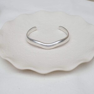 Silver Bold Irregular Shape Cuff, Thick Silver Plated Bracelet ...