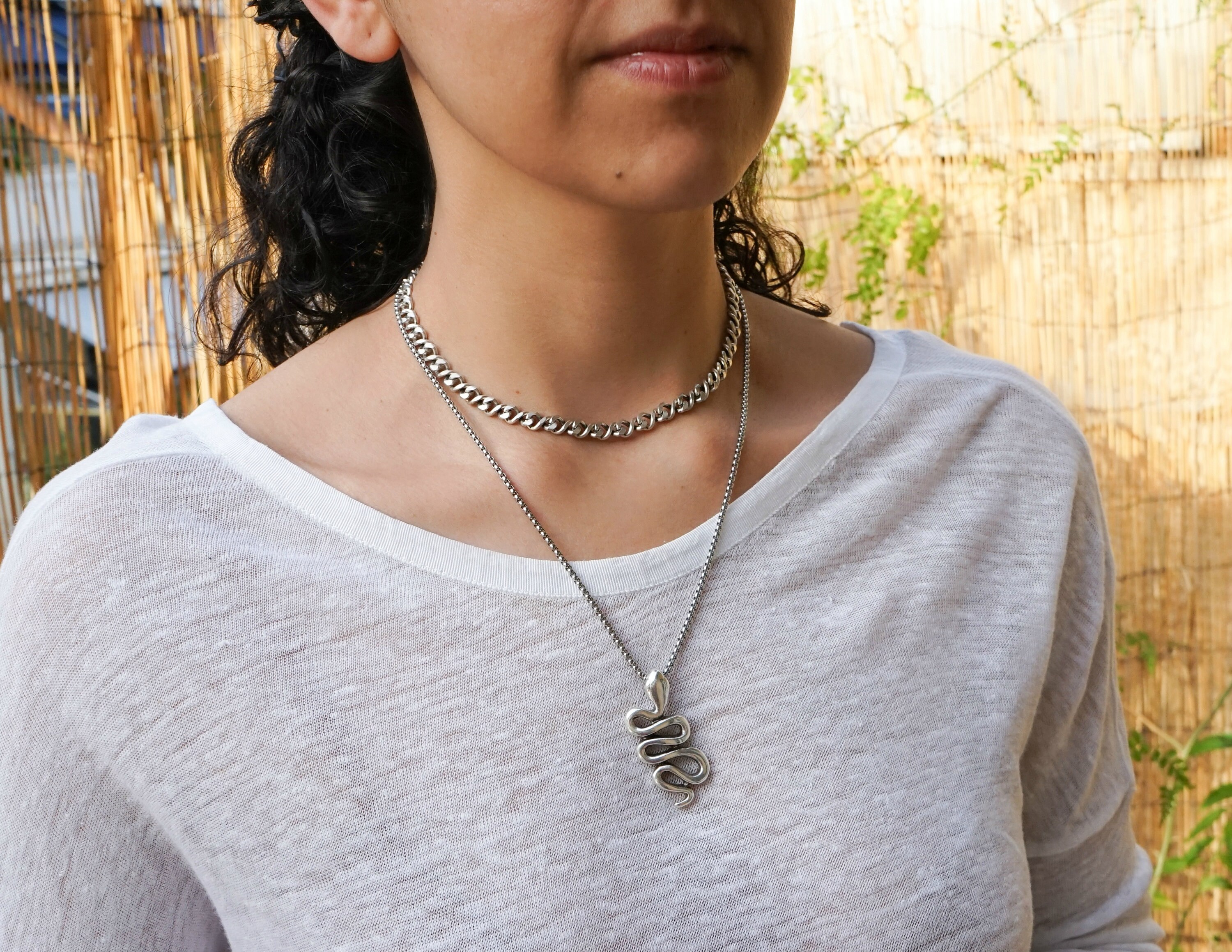 Silver Chunky Chain Choker Necklace Silver Plated Steel - Etsy Australia