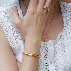 Gold Thick HAMMERED / SIMPLE SHINY Bold Cuff Bracelet - Etsy