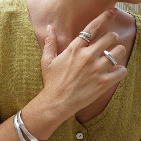 Big Bold Silver Ring - Etsy