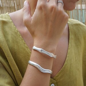 Silver Bold Irregular Shape Cuff Thick Silver Plated - Etsy