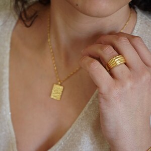 Dainty Gold Braided Soft Dome Ring, Chunky Croissant Ring, Twisted ...