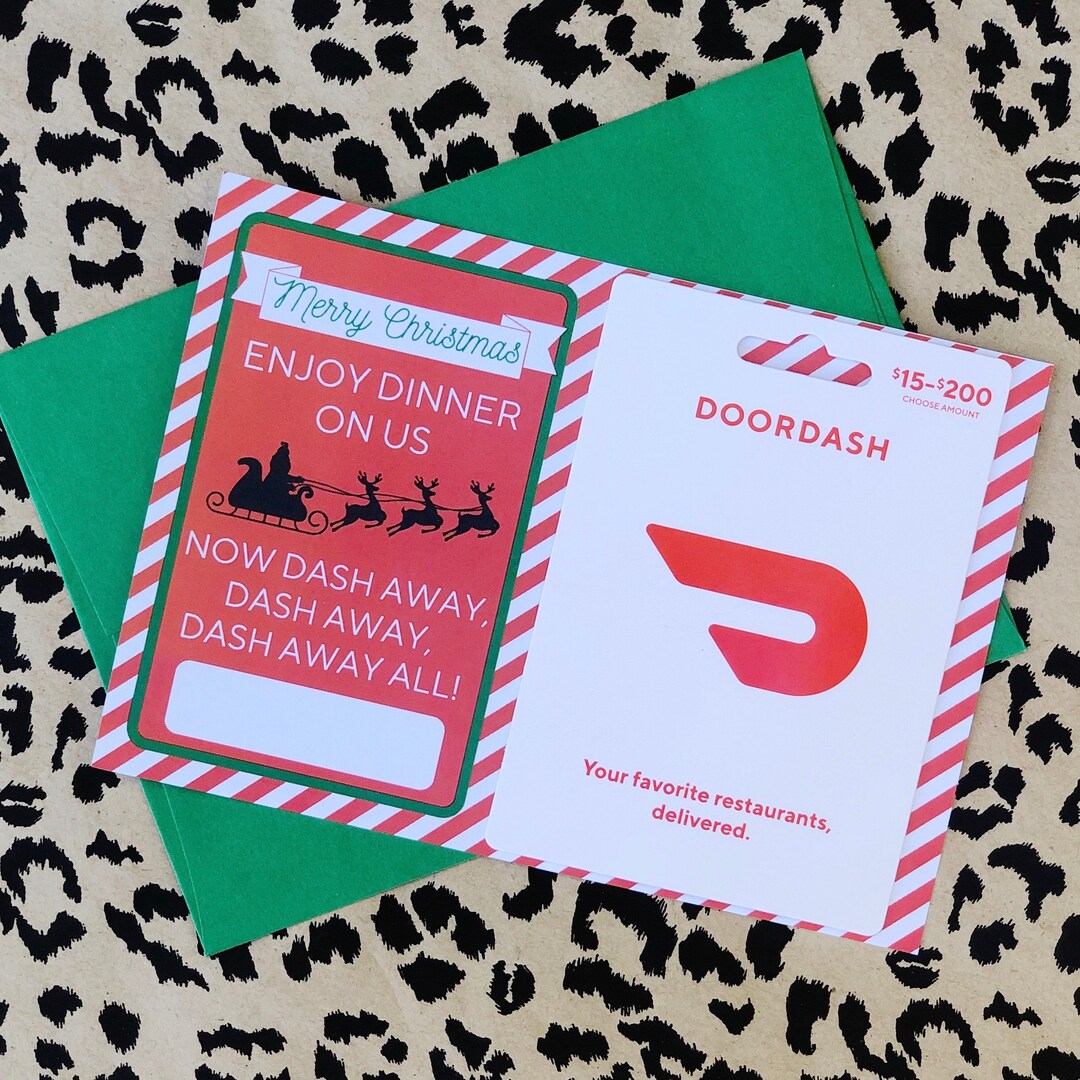 INSTANT DOWNLOAD Christmas Printable for Food Delivery Gift Card - Etsy