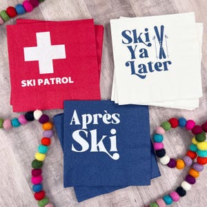 Ski Ya Later Napkins - Etsy